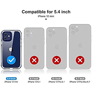 SZINTU iPhone 12 Mini Clear Case - Card Holder Slot, Slim Fit, Wireless Charging Compatible, TPU Shockproof Wallet Bumper