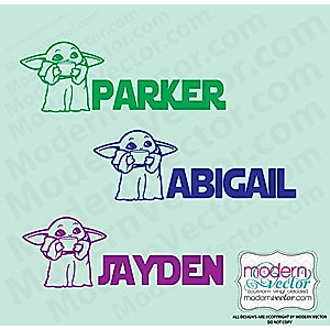 Baby Space Creature Personalized Name Vinyl Wall Decal