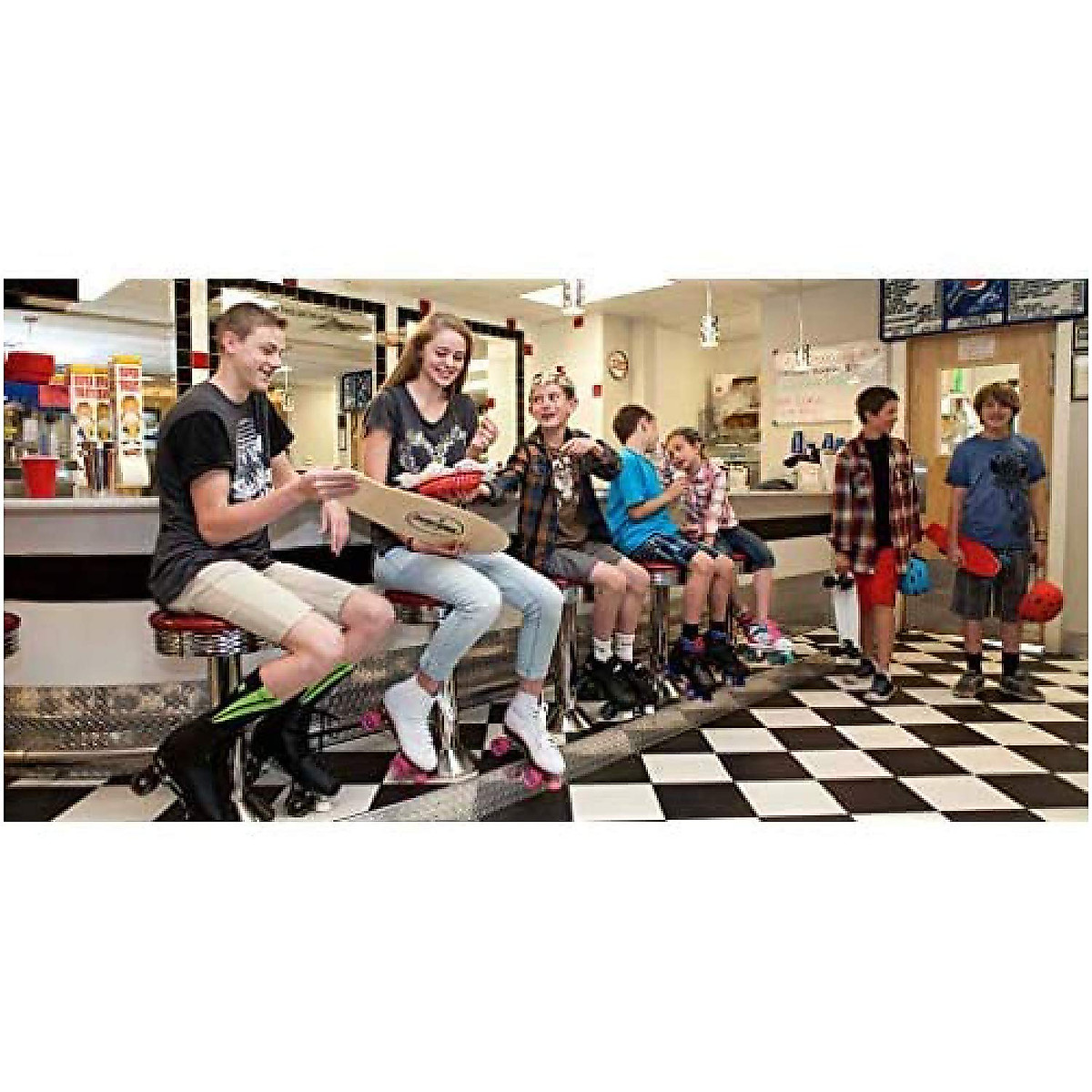 Chicago Girls Sidewalk Roller Skate - White Youth Quad Skates, High-Top Roller Skates for Kids, Beginner-Friendly with Durable Polyurethane Wheels, Indoor & Outdoor Roller Skating Size 1