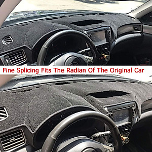 Car Dashboard Cover for Ford Fusion Mondeo 2013-2018 Dash Mats Shade Protective Pad(Premium Carpet, Black)