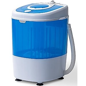 Muhub Portable Mini Washing Machine, Small Washer no dryer, 7.7lbs Semi-Automatic Compact Washer Machine, Laundry Washer for Home Apartment RV, Blue
