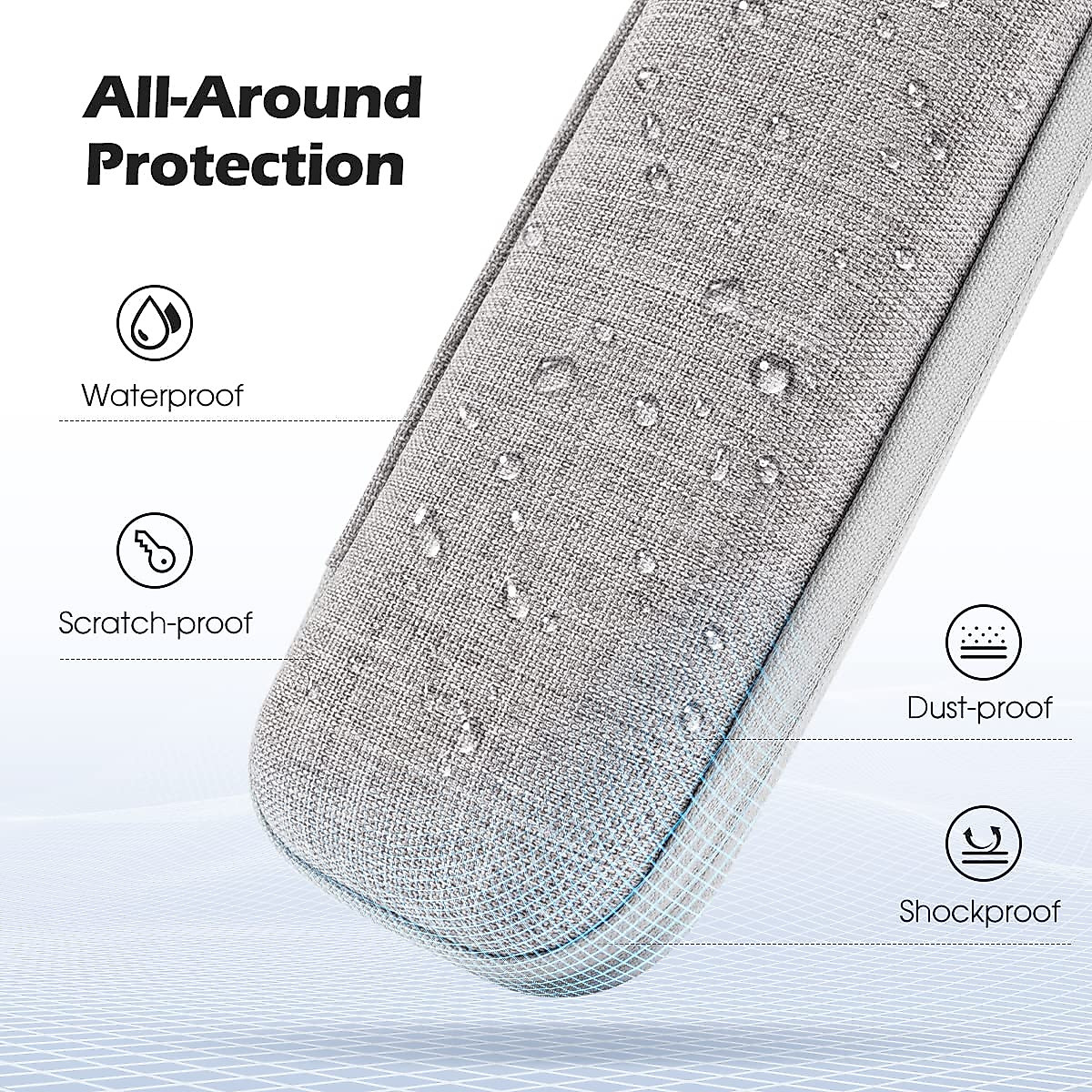 AGPTEK Case Holder for Apple Pencil, Slim Carrying Case Pouch Cover Compatible with Apple Pen Accessories, USB Cable, Earphone, Samsung Stylus iPad Pro Pen/Pencil, Recording Pen, Gray