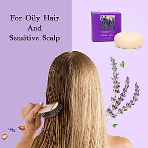 Adirondack Fragrance & Flavor Farm ADK Balsam Lavender Shampoo Bar for Oily Hair & Sensitive Scalp, Essential Oils, Sulfate-Free Plant-Based Vegan & Eco Friendly Solid Hair Cleanser, 2.5 Oz, 70 grams