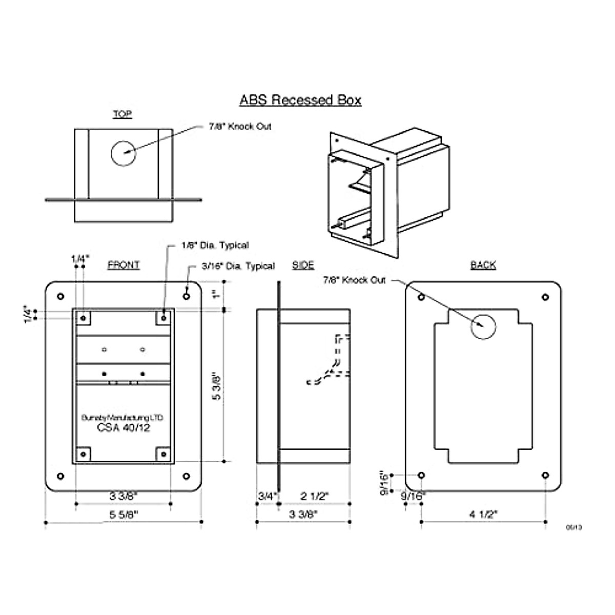 Burnaby Manufacturing RECESSED GAS PLUG, 1/2'' NPT INLET, 3/8'' QUICK DISCONNECT OUTLET, MALE PLUG INCLUDED, STAINLESS STEEL LOCKABLE DOOR (GRO101-SS-50)