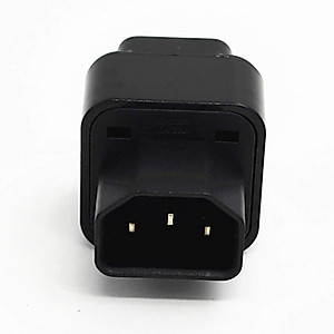 ANRANK IC141320AK UPS IEC C14 to Universal Female EU US UK AU C13 Socket Power Adapter AC Plug (2 Pack)