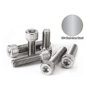 Elantek #6-32 UNC 304-Stainless Steel Hex Socket Head Cap Screws Nuts Assortment Kit