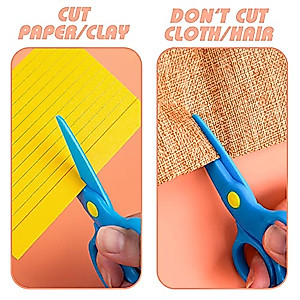 LOVESTOWN Kids Scissors, 10PCS Plastic Safety Scissors Preschool Training Scissors for Toddlers DIY Crafts Paper Cut