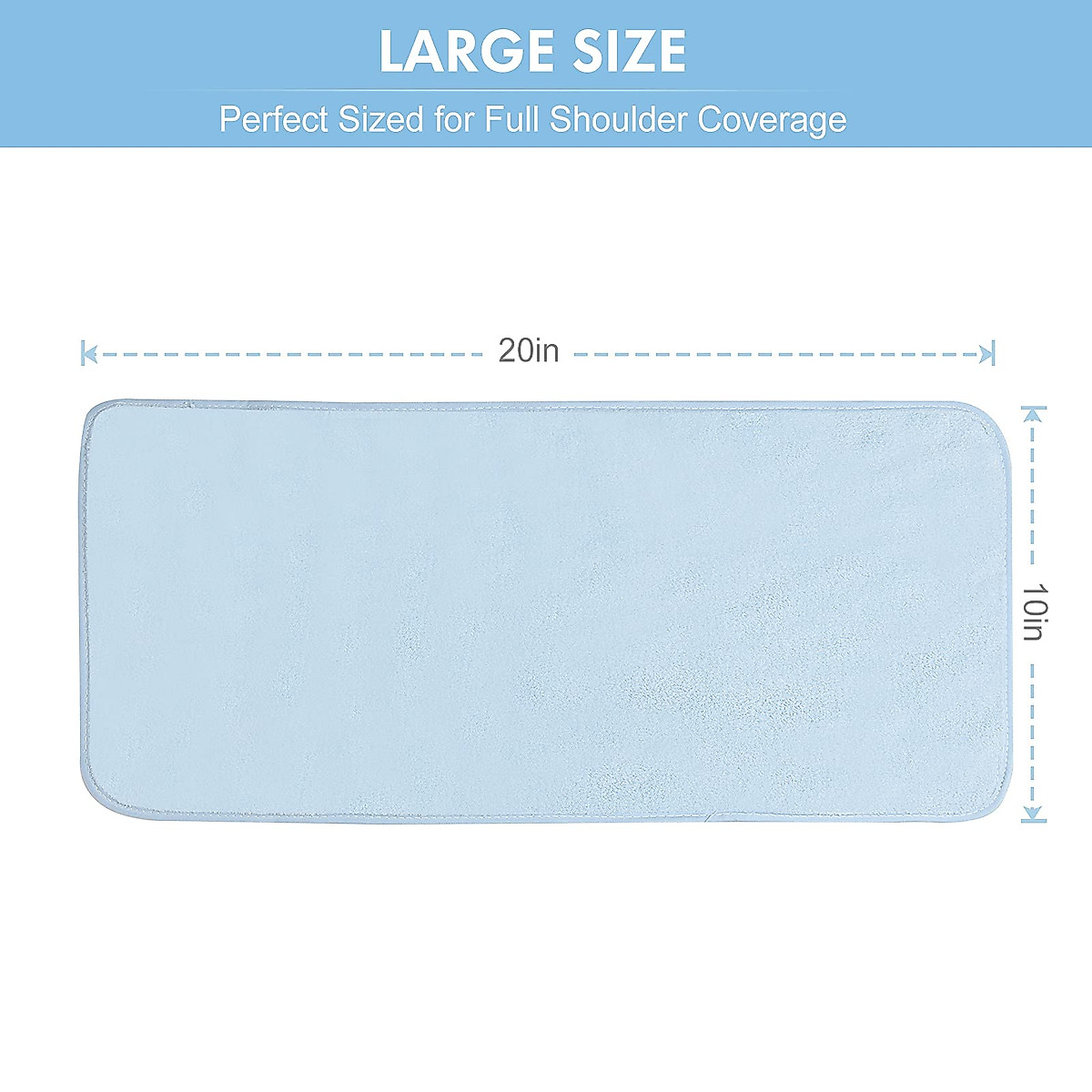 Kyapoo Burp Cloths 8 Pack Large 22" by 10.8" Microfiber Coral Fleece Extra Absorbent and Soft for Newborns, Infants and Toddlers-Blue