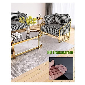 Clear PVC Desk Chair Mat PVC Sliding Wheel Chair Mat, Anti-Slip Floor Protective Mat for Hardwood Floor,2.0mm Thick,Hardwood Floors Protection Pad for Cycling Bike/Table/Desk/Chairs,40/50/60/70/80/90/