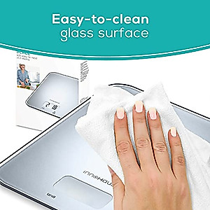 Our Brand - innoHaus Multi-Function Kitchen Food Scale, Digital Display with Tare Function, Precise, Measures in g, oz, lb:oz, ml, fl.oz with Auto-Off, Silver