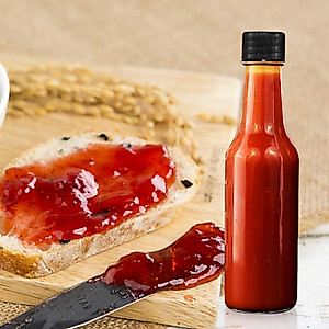 Accguan 5oz / 150ml Hot Sauce Bottles Glass Bottle Clear Oil Bottle for Kitchen- 25 Pack