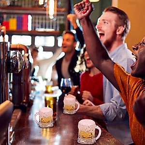 BARGIFTS 2 oz Shot Glasses Sets with handle, Plastic Shot Glass,Gift Colorful box，Idea for Beer Lover (12 Pack)