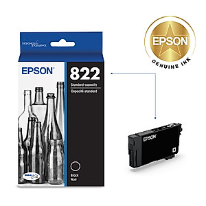 EPSON T822 DURABrite Ultra Ink Standard Capacity Black Cartridge (T822120-S) for select Epson WorkForce Pro Printers
