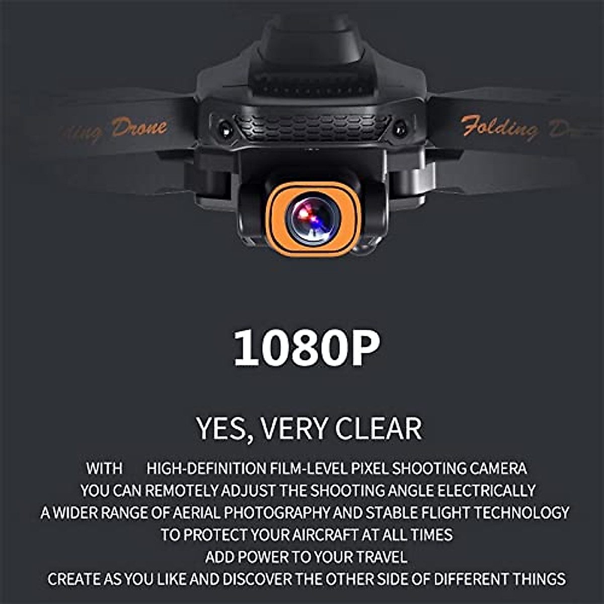 Mini Drone with 1080p Dual HD Camera, Foldable Quadcopter HD Camera Remote Control Toys Gifts for Beginner with Altitude Hold Headless Mode One Key Start Aircraft