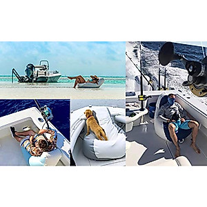 JoyBean Outdoor Bean Bag Chair - Water Resistant Marine Vinyl Ideal for Yacht Boat Pool Patio Garden Marine - Lawn Chair - Patio Furniture - for Adults Teens Kids (Medium, Carolina Blue)