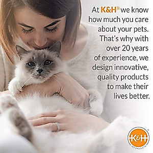 K&H PET PRODUCTS Thermo-Kitty Heated Cat Bed Large 20 Inches Mocha/Tan