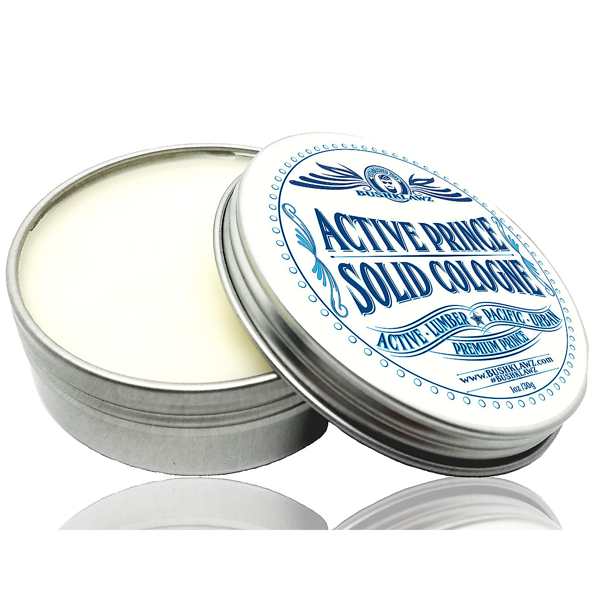 Premium Prince Solid Cologne 1 oz Variety Gift Set Alcohol Free Natural Concentrated Full Size Travel Friendly Tins Men's Fragrance 4 Manly Scents to Satisfy all Types of Viking Cannon Black Prime