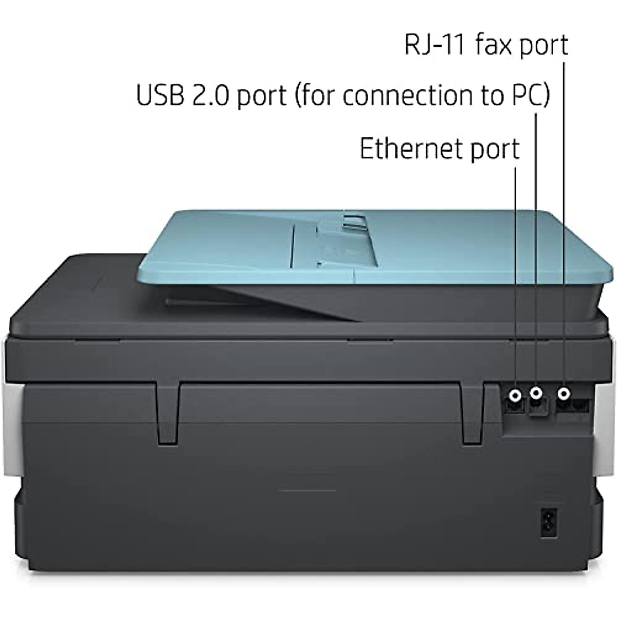 HP OfficeJet Pro 80 28e All-in-One Wireless Color Inkjet Printer, Print Scan Copy Fax, Ethernet, 20 ppm, Auto 2-Sided Printing, 4800 x 1200 dpi, Blue (Renewed)