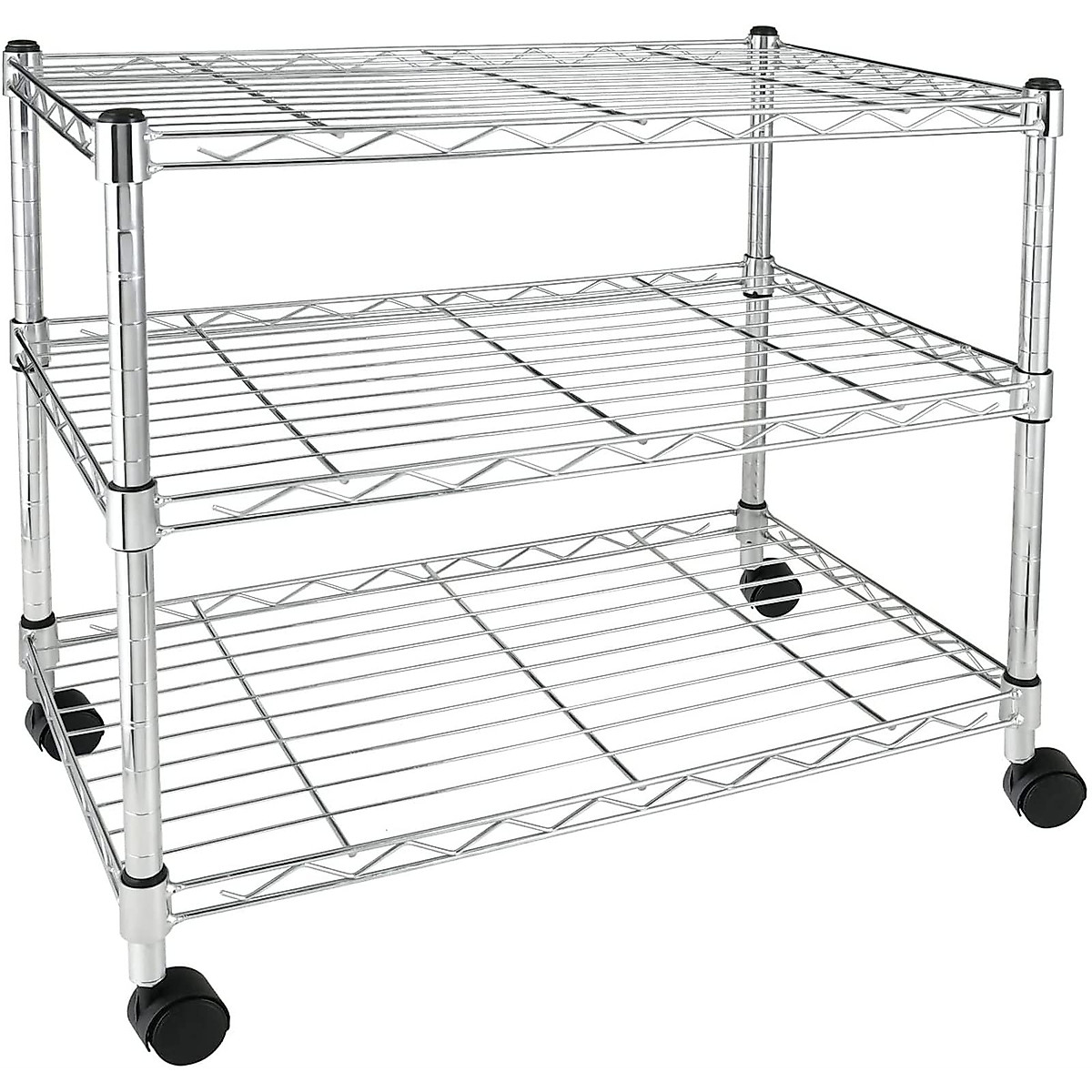 PRODCA Simple Deluxe Heavy Duty 3-Shelf Shelving Unit, 24" D x 14" W x 20" H, 3 Tier