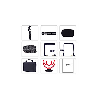 Vitopal VM-i2 Universal Video Microphone Kit for Smartphones, DSLR Camera, Vlogging, Recording Music, Live Streaming (VM-i2=VM-i1+Tripod Kit)