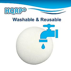HQRP 6-Pack Fine Media Filter Pad Compatible with Eheim Classic 600 (2217) External Canister Filter; Part # 2616175 Replacement