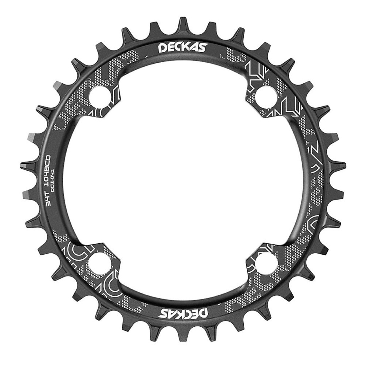 Narrow Wide Tooth Bicycle Chainring 32T 34T 36T 38T 104mm BCD Round or Oval CNC Machined Alloy Fits 9 10 11 Speed Chains (Round, 36T)