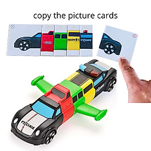 Hungry Cutters Magnetic Create & Build Vehicle Set. Fine Motor Speech Educational STEM Construction Preschool Engineering Best Gift for Boys and Girls!