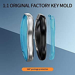 TANGSEN Smart Key Fob Case Cover Compatible with Porsche 911 Cayenne Panamera TAYCAN 3 4 Button Keyless Entry Remote TPU Transparency Frosted Key Shell