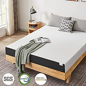 Hbaid Full Size Mattress, 10 Inch Full Gel Memory Foam Mattress for Cool Sleep & Pressure Relief Breathable Cover Medium Firm Mattress in a Box, White, CertiPUR-US Certified