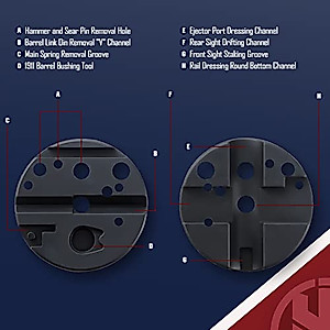 KNINE OUTDOORS 18 PC Pin Punch Set Tool Including Steel Punch and Hammer with Bench Block Ideal for Maintenance