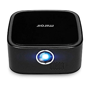 Miroir M29 Portable Projector, Black, 50 Inch Picture, 1080P Supported, Home / Outdoor Entertainment, Rechargeable Battery, Compatible With TV Stick / Laptop / Phone / Game Console