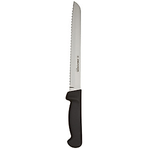 Dexter-Russell Basics P94803B 8" Scalloped Bread Knife with Black Polypropylene Handle
