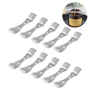 DINGPAI 20pcs Metal Candle Wick Centering Devices, Silver Stainless Steel Candle Wick Holder for Candle Making