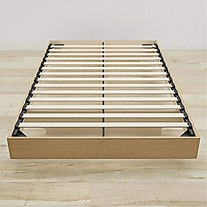 Nexera Nordik Queen Size Platform Bed, Natural Maple.