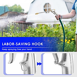 Ustope Garden Hose Nozzle, High Pressure Water Hose Nozzle Sprayer Head,fits 3/4” Garden Hose Thread,for Lawn & Garden,Washing Cars,Watering Garden,Cleaning