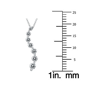AGS Certified 1/2 Carat TW Diamond Journey Pendant in 10K White Gold (K-L Color, I2-I3 Clarity)