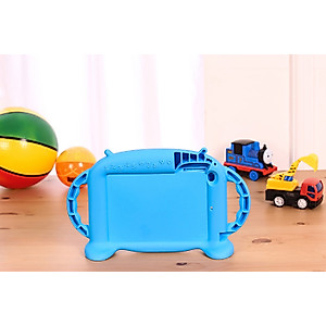 Kids Case for iPad Mini 5/4/3/2/1 Shockproof Silicone Protective Cover Handle Stand Case Fit Apple New iPad Mini 5th Generation 7.9" 2019 [CHINFAI Cartoon Robot Series] (Blue)