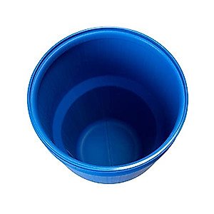 Eagle 14 Gallon High Density Polyethylene Lab Pack Barrel Drum with Metal Lever-lock Lid, 26.5" Height, 15" Diameter, Blue, 1610MB