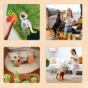 laetipet Interactive Dog Toys Carrot Farm, Enrichment Dog Snuffle Puzzle Toys, Hide and Seek Dog Toys for Small, Medium, Large Dogs Aggressive Chewers, Pet Stress Relief for All Breeds