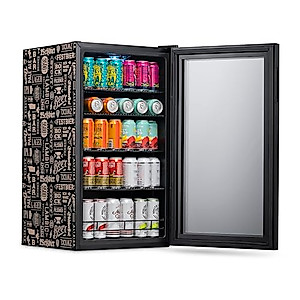 NewAir Beverage Refrigerator Cooler with 126 Can Capacity - Freestanding Mini Bar Beer Fridge for Bedroom, Dorm, Office - Small Refrigerator Cools to 37F Perfect For Beer, Soda, And Drinks