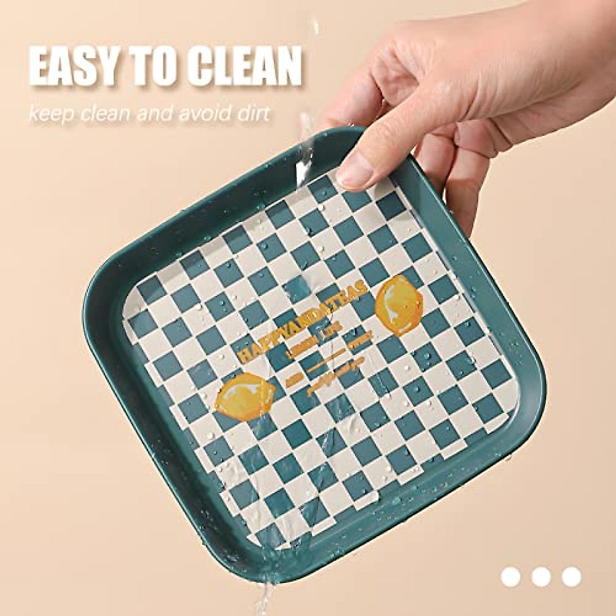 ZenTiky Plastic Plates,4 Pack Multi-Use Reusable Plates for Snack, Fruit, Nut, Dessert, Small Plates for Home, Birthdays, Weddings and Party, 5.9", Multicolor