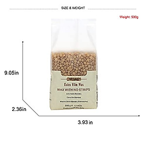 Bonjanvye Hard Wax Beans 500g Hair Removal Wax 17 oz Leg Wax-Glitter Gold