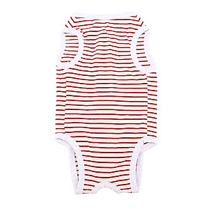 Zunea Dog Recovery Suit for Small Toy Dogs Cat After Surgery Female Puppy Abdominal Wounds Bandages Suit Pet Spay Suit, E-Collar Alternative Wear Anti Licking Red L