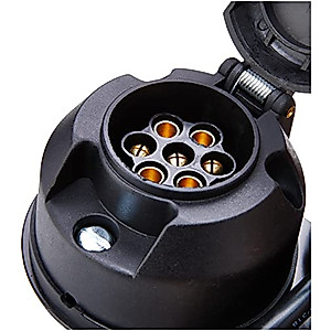 Maypole 7 Pin 12N Pre-Wired Towbar Socket Assembly Complete with 1.5m Cable, Flexible Gasket and Mounting Plate