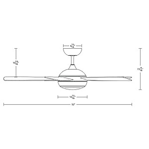 WAC Smart Fans Odyssey Indoor and Outdoor 5-Blade Ceiling Fan 54in Matte White with 3000K LED Light Kit and Remote Control works with Alexa and iOS or Android App