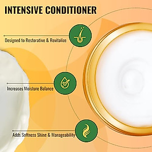 Gotukola Satin Strands Mask for Dry, Color Damaged Hair – Deep Conditioner Hair Treatment Softens Dry Hair, Repairs Damage, & Revitalizes Scalp – Gotu Kola Herb, Essential Oils, & Keratin Hair Mask