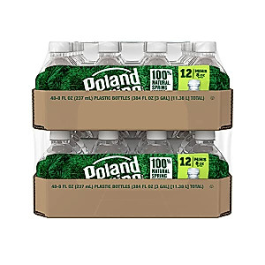 Poland Spring 100% Natural Premium Spring Water - Small, Mini 8 Fl Oz Bottles | Pack of 24