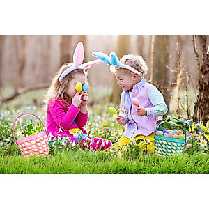 Easter Basket with Handle - Fill it with Your Favorite Stuffers - Let The Kids go Overboard with Egg Hunt