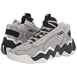 adidas Women's Exhibit B Mid Basketball Shoe, Grey/White/Black, 8
