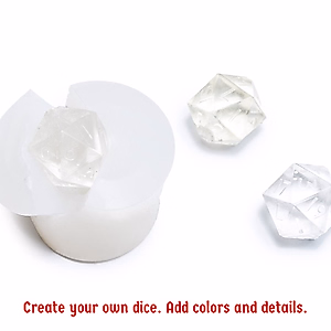 Hexers D20 Dice Mold: Make The Iconic Dice Yourself with Epoxy for Tabletop games. Mould is Compatible with Pathfinder d&d RPG DND and Dungeons and Dragons. Polyhedral Sharp Edge Dice